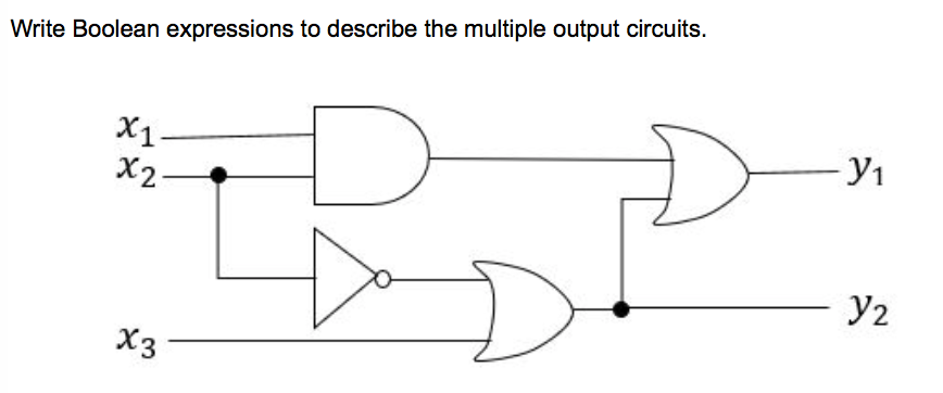 Solved Write Boolean expressions to describe the multiple | Chegg.com