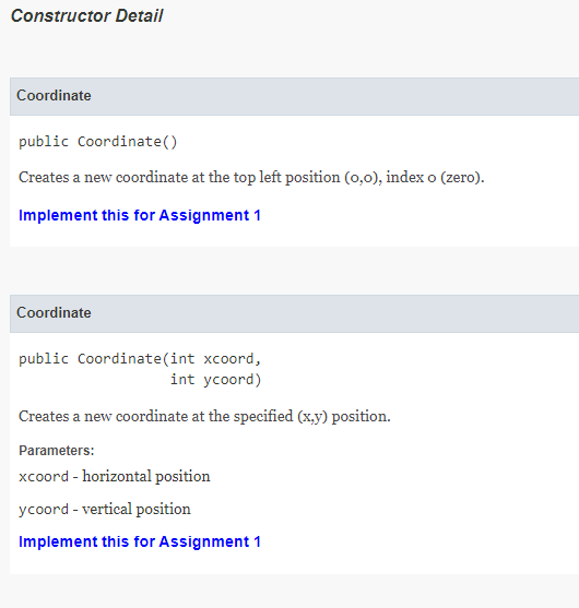 Package researchsim.map Class Coordinate Object | Chegg.com