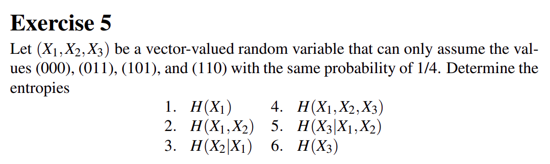 Solved Exercise 5 Let (X1,X2,X3) be a vector-valued random | Chegg.com