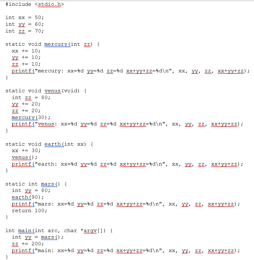 Solved We Know That C Uses Static Scope In This Assignment 