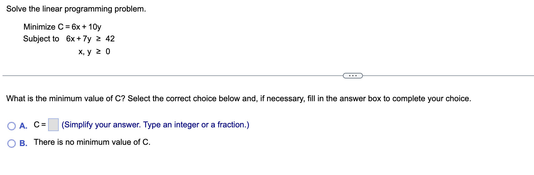 Solved Solve the linear programming problem. Minimize | Chegg.com