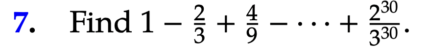 Solved 1−32+94−⋯+330230 | Chegg.com