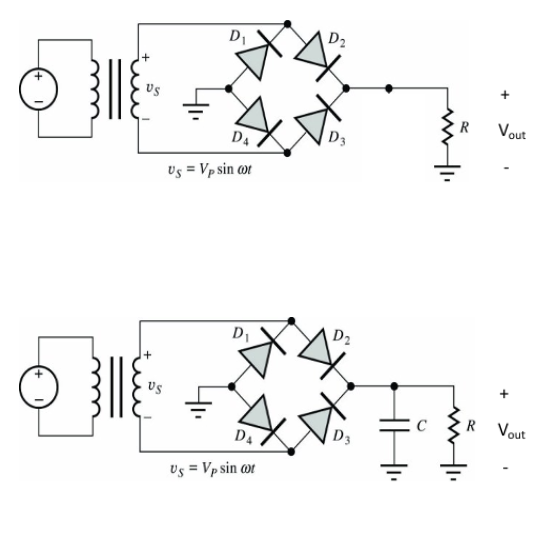 Solved Consider the rectifier circuits below and assume 𝑉" | Chegg.com