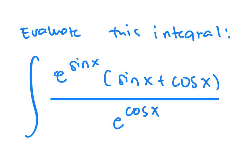 Solved Evaluate this integrali sinx e . Conxt COS X COSX С C | Chegg.com