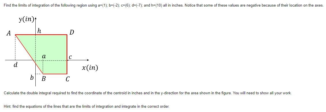 Solved Find the limits of integration of the following | Chegg.com