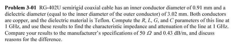Solved Show me the steps to solve ﻿Problem 3-01 ﻿RG-402U | Chegg.com