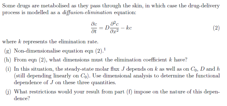 Solved DIMENSIONAL ANALYSIS Notes for question (i): The | Chegg.com