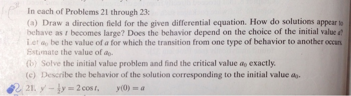 Solved In each of Problems 21 through 23 (a) Draw a | Chegg.com
