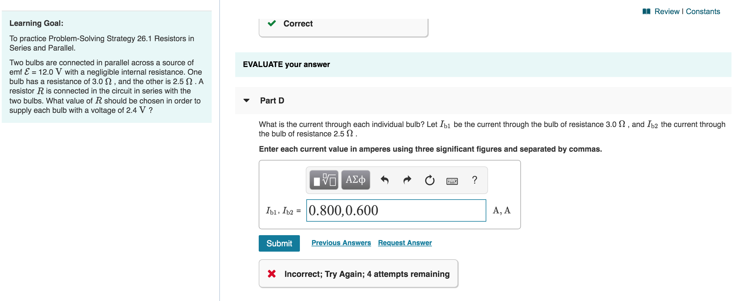 Solved Review | Constants Correct Learning Goal: To | Chegg.com