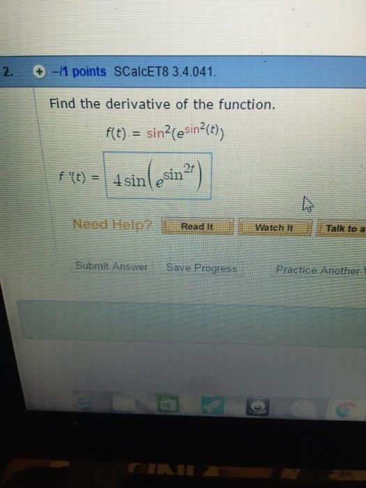 Solved Find the derivative of the function. f(t) = sin^2 | Chegg.com