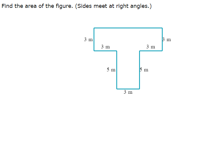 Solved Find the area of the figure. (Sides meet at right | Chegg.com