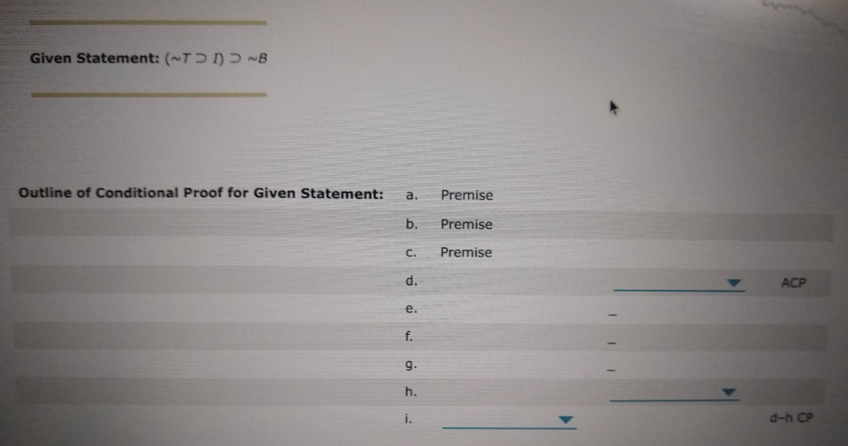 Solved 1 The Conditional Proof Method (CP) The conditional | Chegg.com
