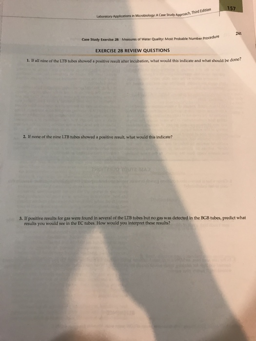 Solved 1. If all nine of the LTB tubes showed a paotice | Chegg.com