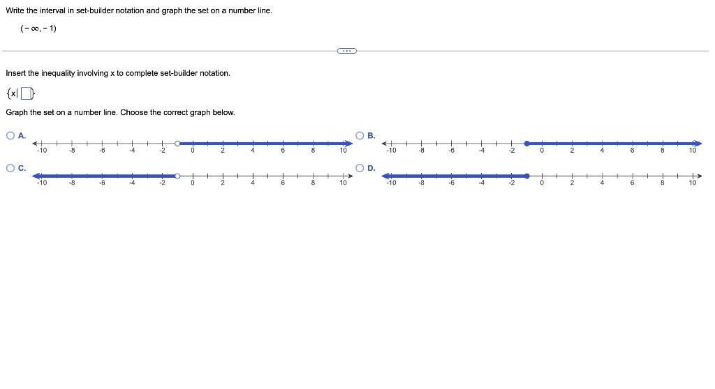 Solved Write the interval in set-builder notation and graph | Chegg.com