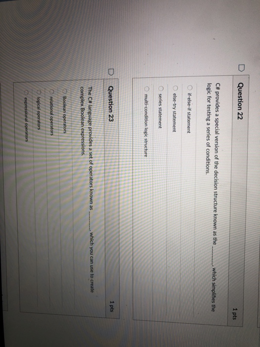 Solved D Question 22 C# provides a special version of the | Chegg.com