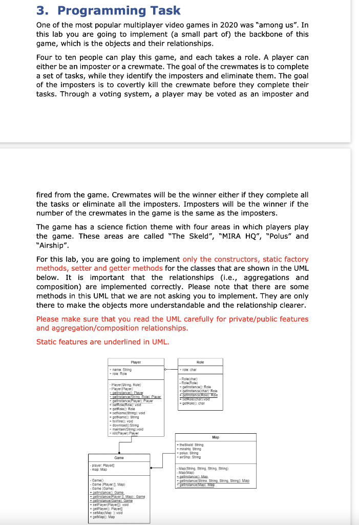 Solved 3. Programming Task One of the most popular | Chegg.com