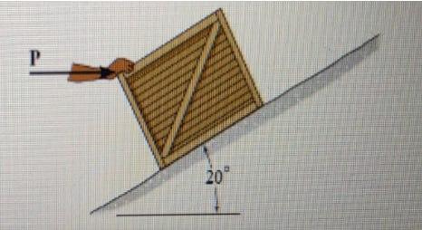 Solved What is the minimum horizontal force (P) needed to | Chegg.com