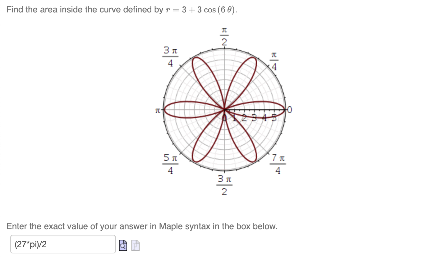 Solved Find the area inside the curve defined by | Chegg.com