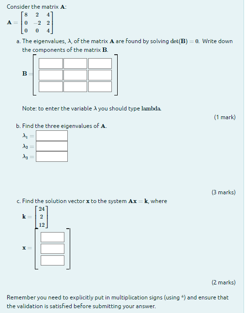 Solved Consider the matrix \\( \\mathbf{A} \\) : \\[ | Chegg.com