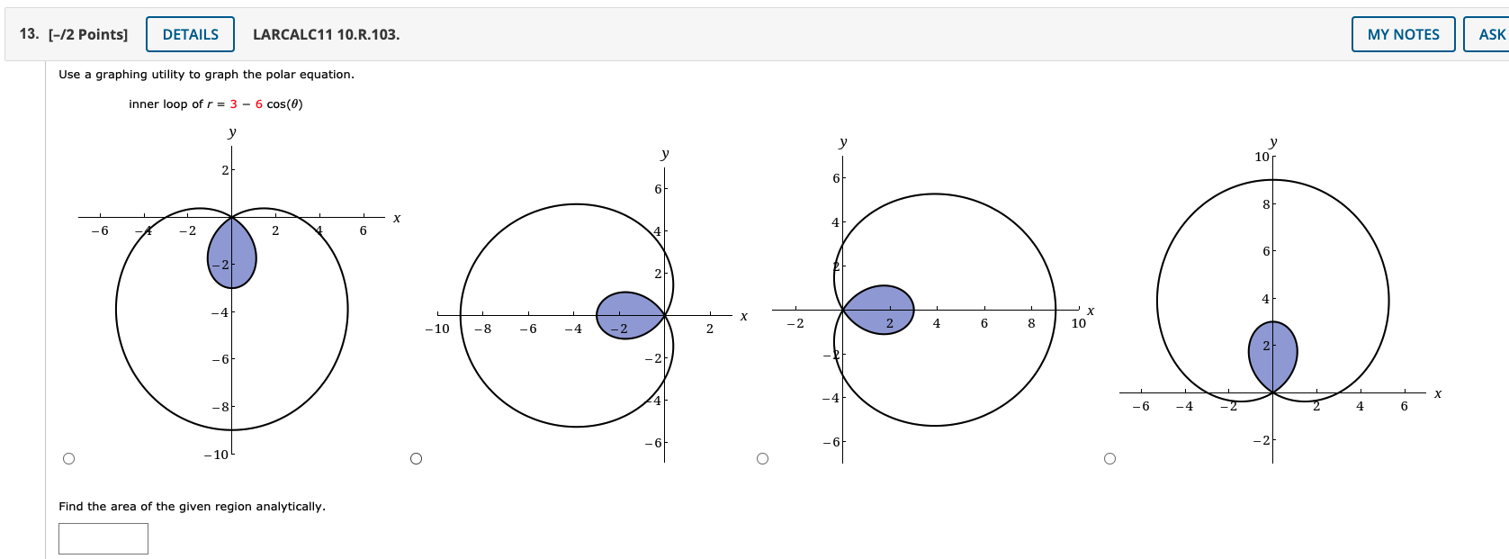 Solved 13. [-12 Points] DETAILS LARCALC11 10.R.103. MY NOTES | Chegg.com