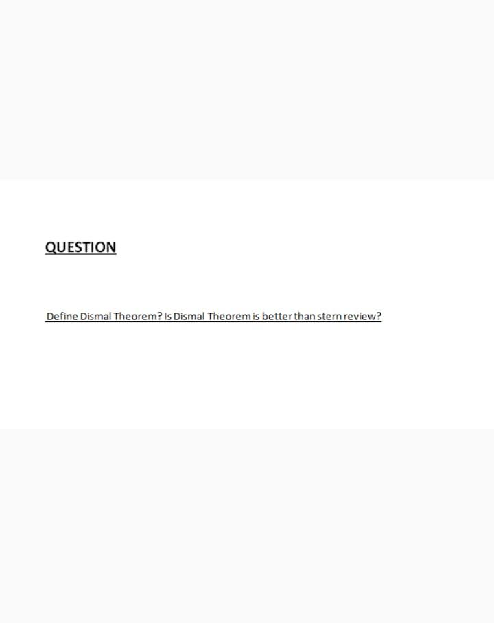 Solved QUESTION Define Dismal Theorem? Is Dismal Theorem is | Chegg.com