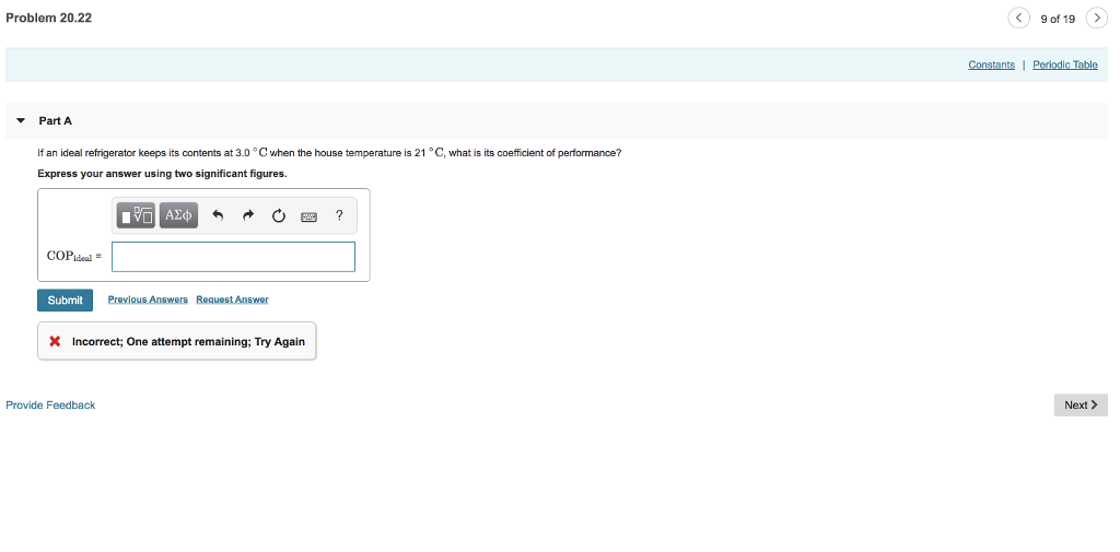 Solved Problem 20.22 Constants| Periodic Table Part A lf an | Chegg.com