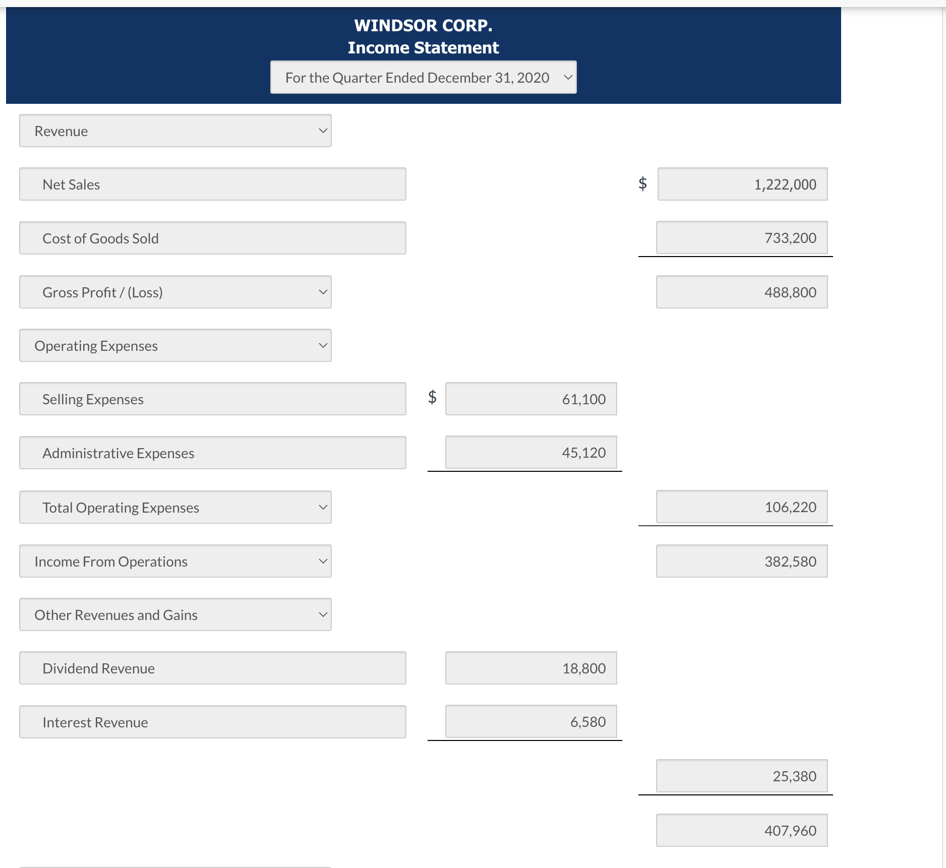 Other Expenses and Losses Casualty Loss Write-off | Chegg.com