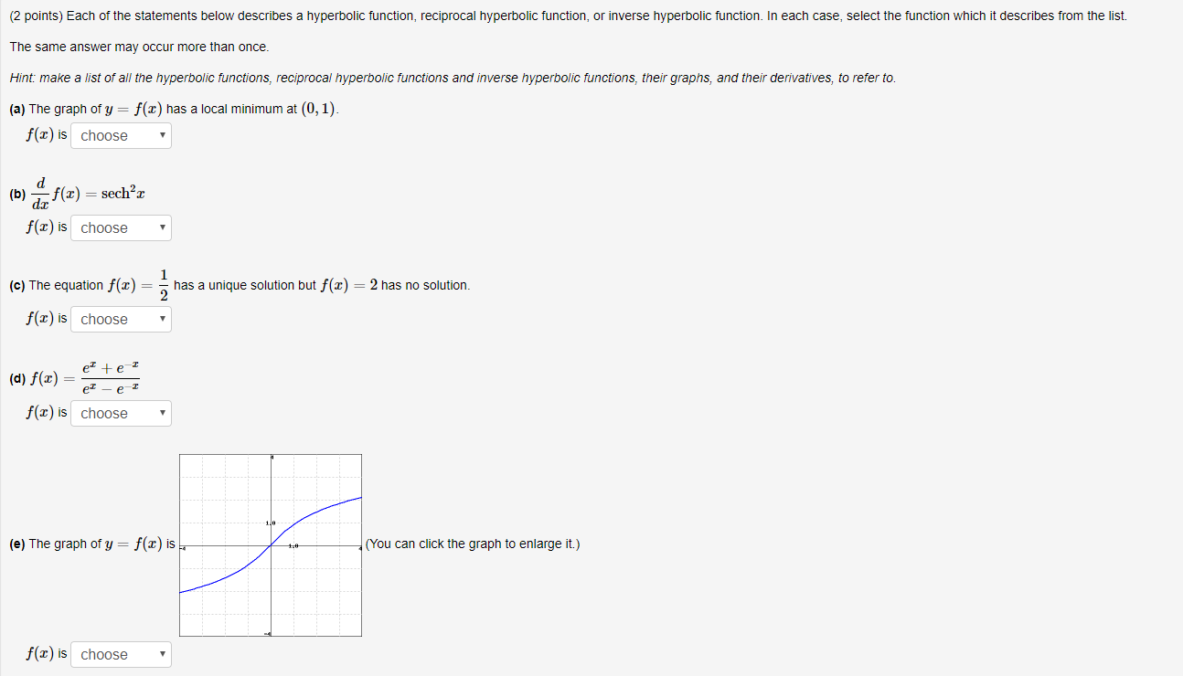 Solved (2 points) Each of the statements below describes a | Chegg.com