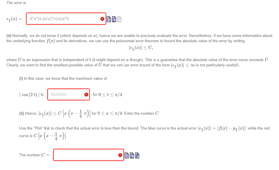 Solved Suppose linear interpolation is used to approximate | Chegg.com