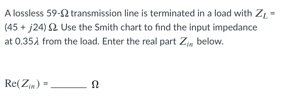 Solved Use the Smith chart to find the reflection | Chegg.com