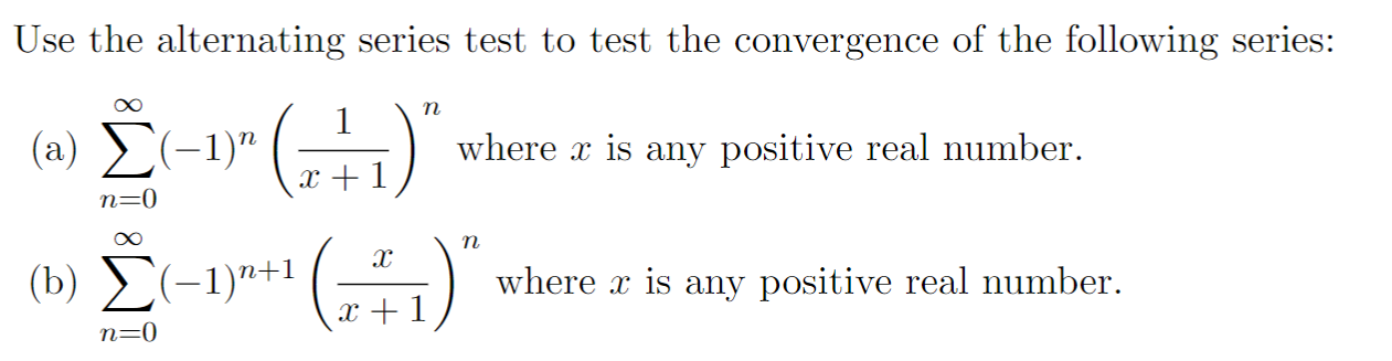 Solved Use The Alternating Series Test To Test The