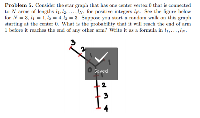 Solved Problem 5. Consider the star graph that has one | Chegg.com