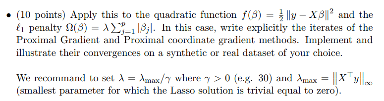 Solved D) Iterative algorithm for Lasso. (20 points) We want | Chegg.com Solved D) Iterative algorithm for Lasso. (20 points) We want | Chegg.com
