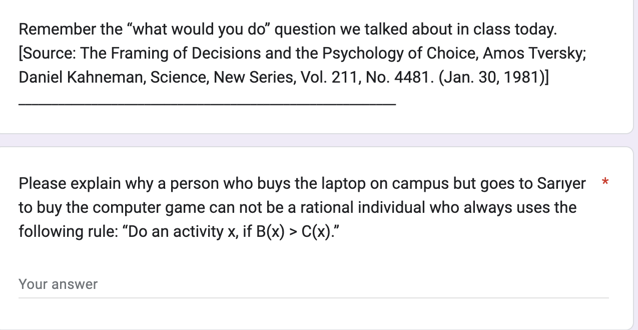 Solved Remember the "what would you do" question we talked | Chegg.com