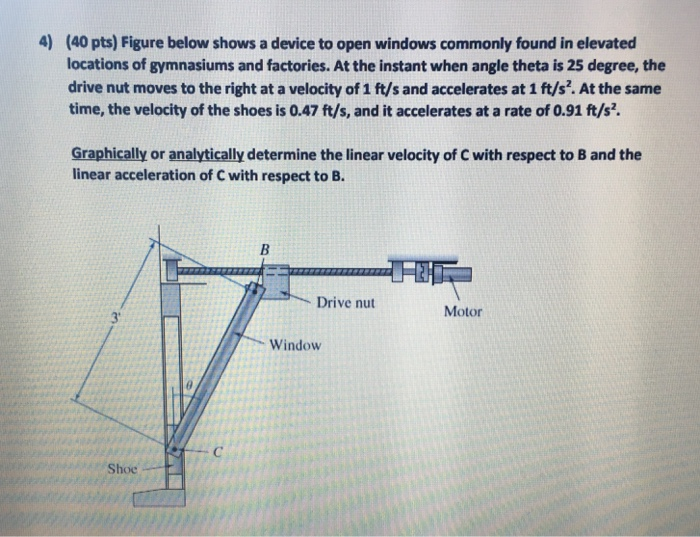 Solved 4) (40 pts) Figure below shows a device to open | Chegg.com