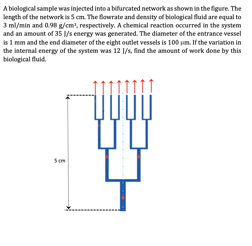 Solved A biological sample was injected into a bifurcated | Chegg.com