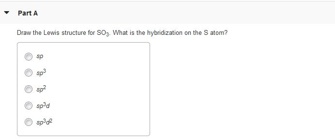 Solved Part A Draw the Lewis structure for SO3. What is the | Chegg.com