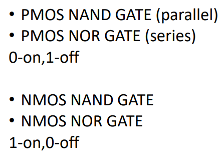 Solved . PMOS NAND GATE (parallel) PMOS NOR GATE (series) | Chegg.com