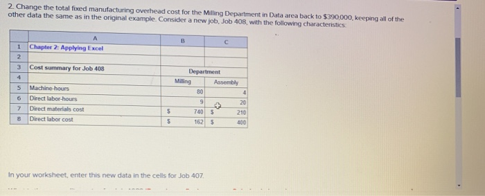 Required information Chapter 2: Applying Excel Excel | Chegg.com