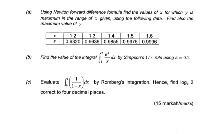 Solved Using Newton forward difference formula find the | Chegg.com