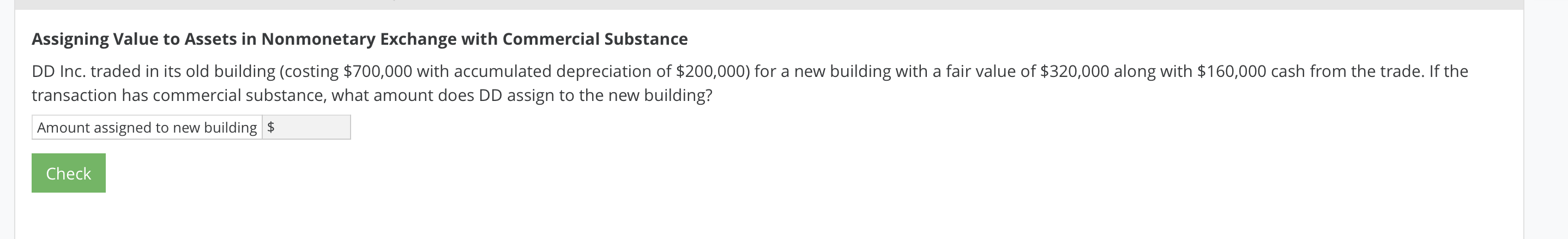 Solved Assigning Value to Assets in Nonmonetary Exchange | Chegg.com