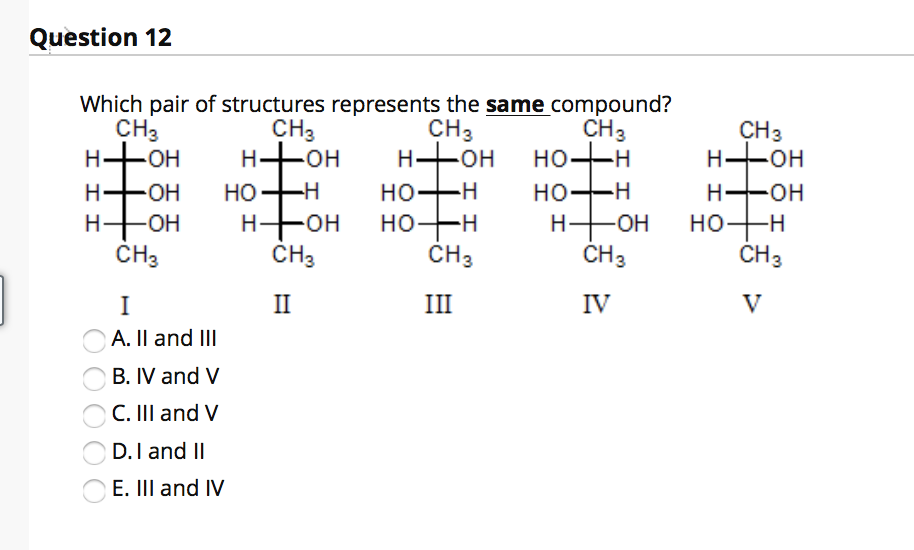 Solved Question 9 Pairs of enantiomers are: CH3 Н. H2C CI CI | Chegg.com