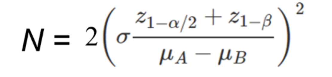 Solved The formula for minimum size of one sample to detect | Chegg.com