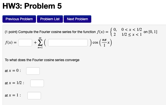 Solved HW3: Problem 5 Previous Problem Problem List Next | Chegg.com