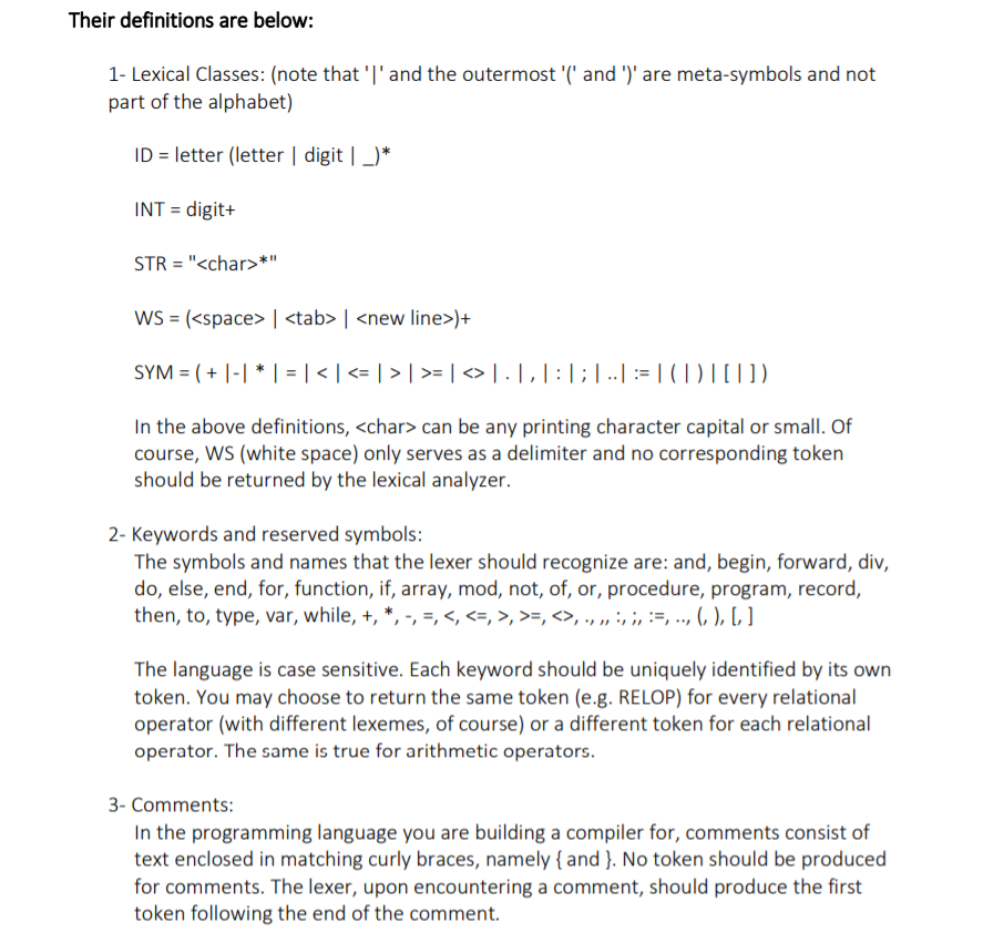 Task3: Symbol table is an important data structure | Chegg.com