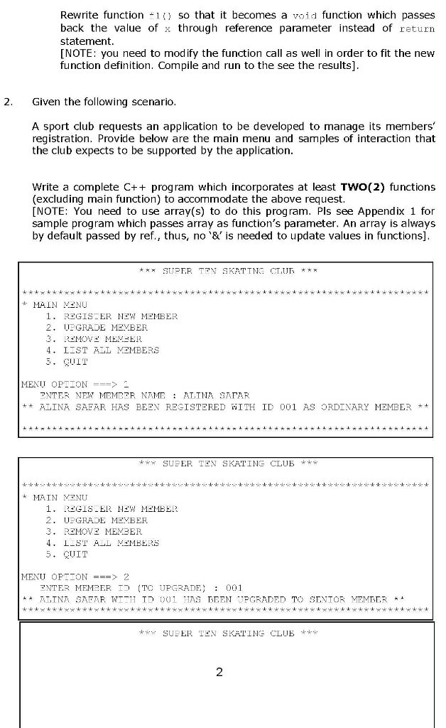 Solved Lab 7: Function ATTEMPT ALL QUESTIONS IN GROUP OF 2 | Chegg.com