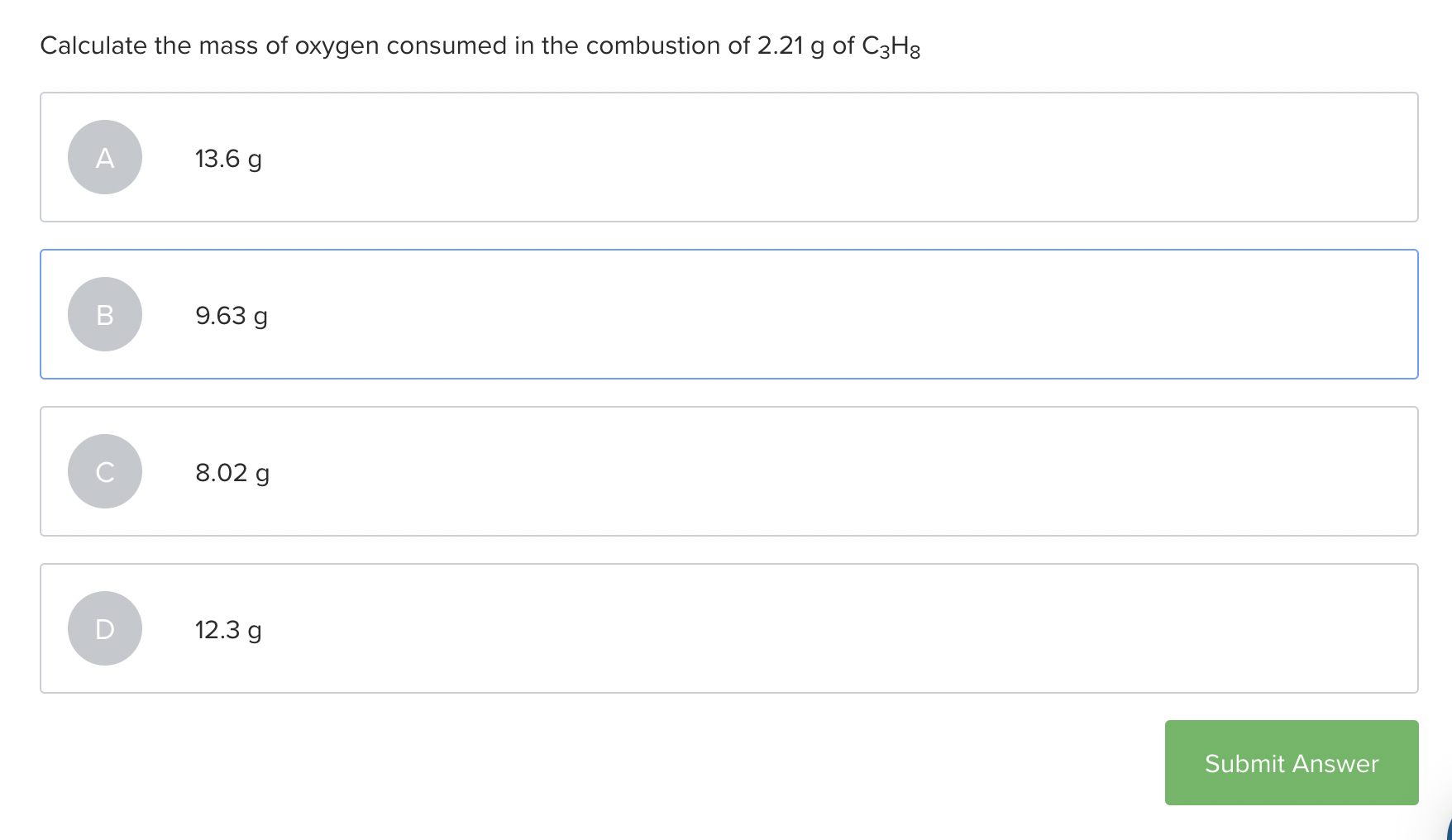 Solved Calculate the mass of oxygen consumed in the | Chegg.com