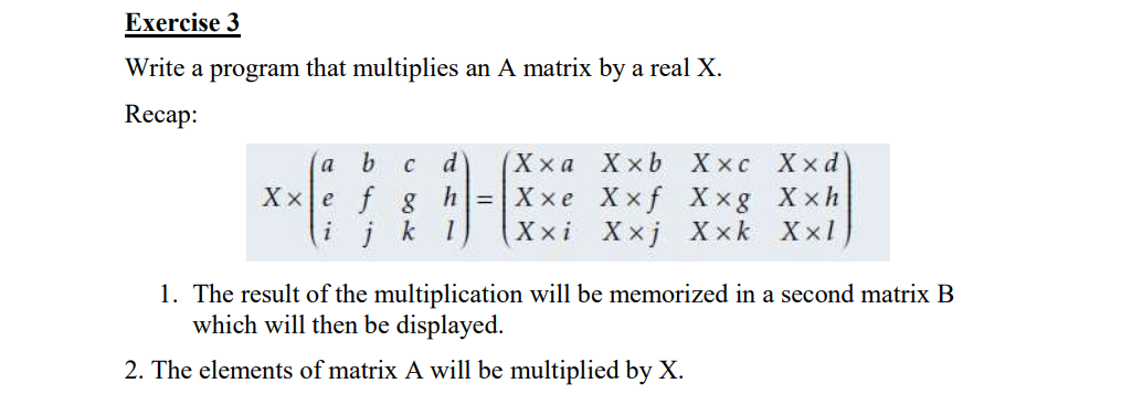 Solved Exercise 3 Write a program that multiplies an A | Chegg.com