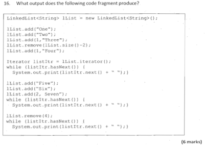 Solved (6 marks) | Chegg.com