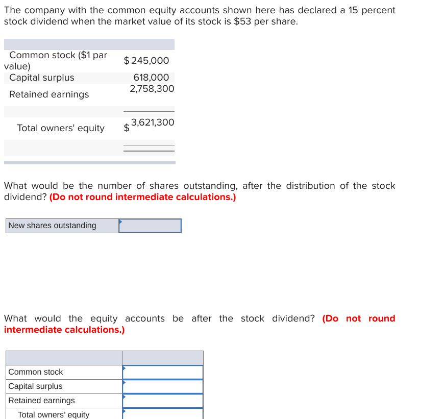Solved The company with the common equity accounts shown | Chegg.com